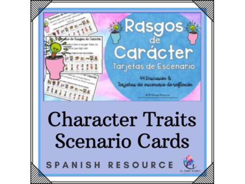 SPANISH VERSION - CHARACTER TRAITS - Scenario Cards - Personality ...