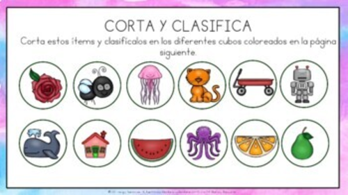 SPANISH VERSION - Category Sorting - Speech Therapy - Autism & SPED ...