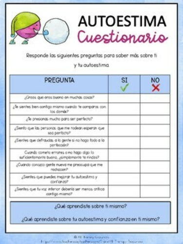 SPANISH VERSION Self-Esteem Winter Counseling Lesson | Social Emotional ...