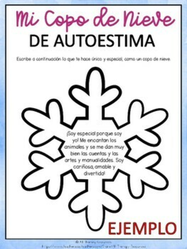 SPANISH VERSION Self-Esteem Winter Counseling Lesson | Social Emotional ...
