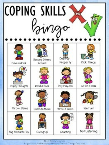Helpful & Unhelpful Coping Skills Bingo - Counseling Activity Lesson ...