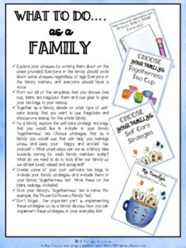 Families Counseling Activities - Parent and Family Changes Self-care ...