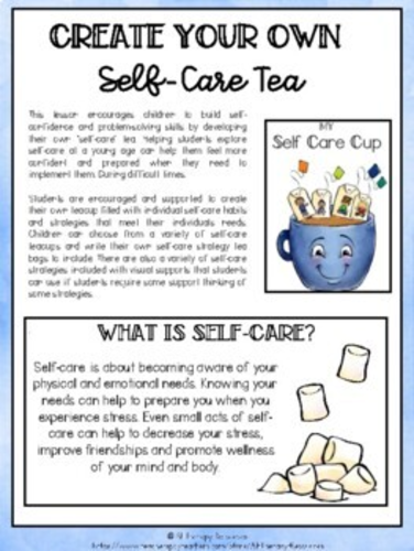 Positive Self Care & Wellness | Counseling Activities Lesson Curriculum ...