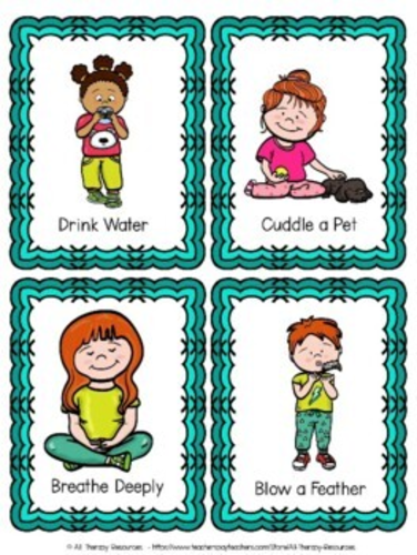 Calming Coping Strategy Cards - Emotions - Colour & Black & White ...