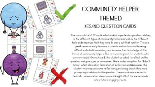 Community Helpers - Yes No Questions - Speech Therapy & Autism Resource ...