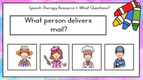 Wh (What Questions) - Community Helpers Theme - Speech Therapy Resource ...