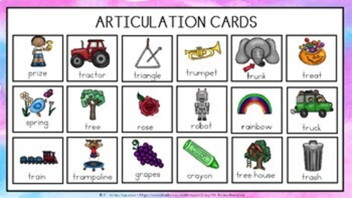 Articulation Cards with Visual Cues - R Blends - Speech Therapy ...
