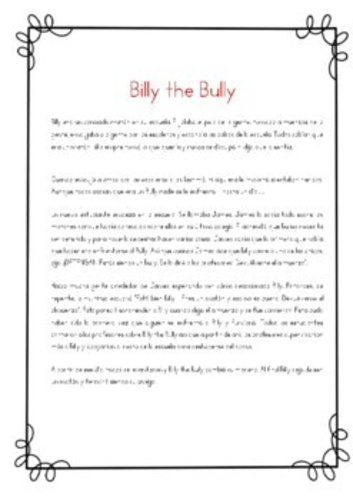 SPANISH VERSION - My Bullying Workbook Social Emotional Counseling ...