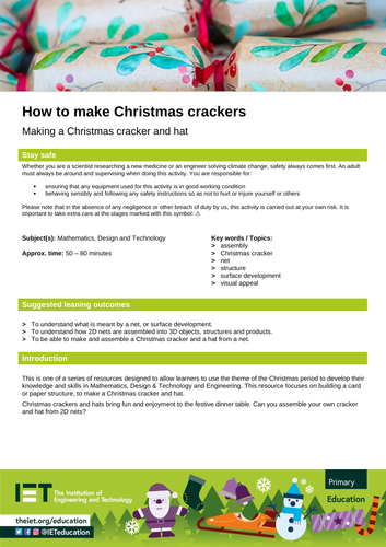How to make a Christmas cracker | Teaching Resources