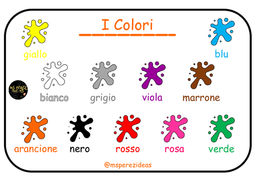 I colori Poster (Italian Colours) | Teaching Resources