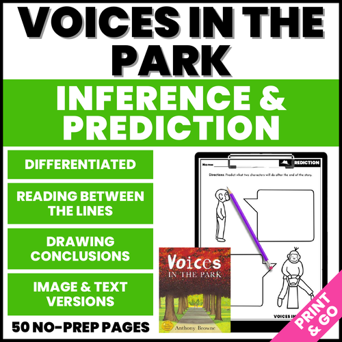 Voices in the Park Inference & Prediction Activities | Teaching Resources
