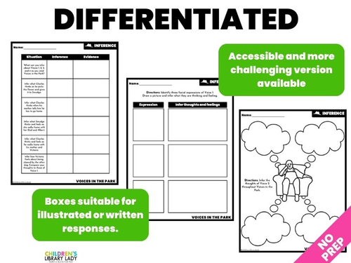 Voices in the Park Inference & Prediction Activities | Teaching Resources