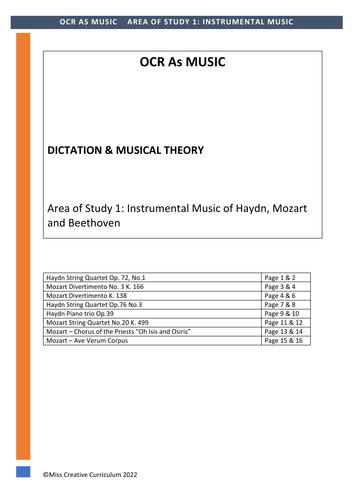 OCR As Level MUSIC - Instrumental Music (Haydn, Mozart) | Teaching ...