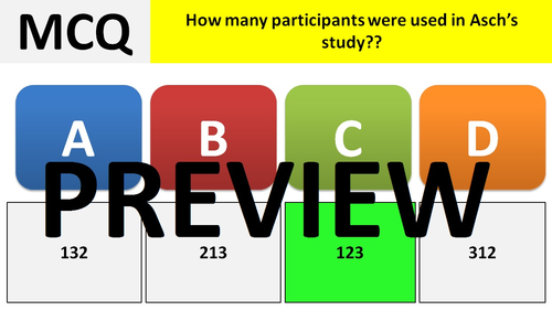 The Asch Study - AQA A Level Psychology (Social Influence) | Teaching ...