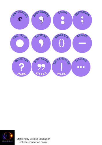 English Feedback Marking Stickers DIGITAL PDF and PNG | Teaching Resources