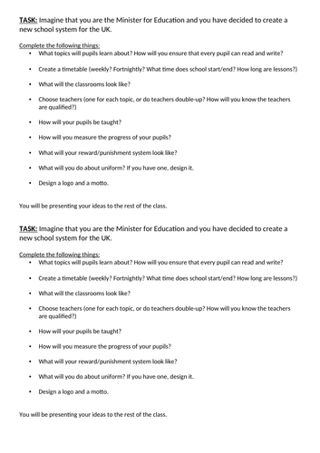 Design Your Dream School (PSE/PSHCE/PSHE) | Teaching Resources