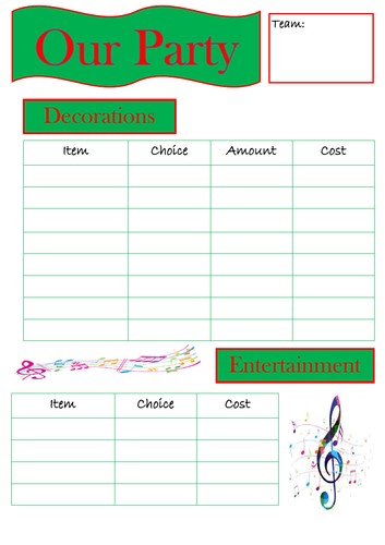 Plan A Christmas Party | Teaching Resources