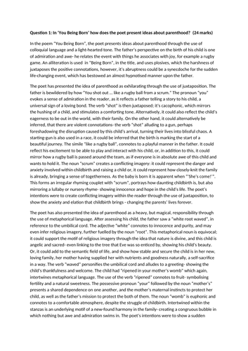 Grade 9 Unseen Poetry Response | Teaching Resources