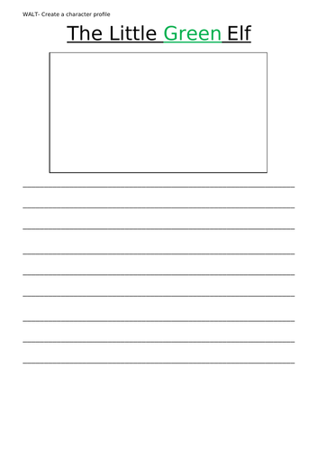 Little Green Elf Christmas writing Y1 | Teaching Resources