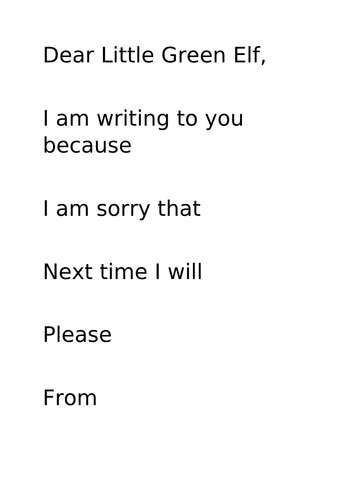 Little Green Elf Christmas writing Y1 | Teaching Resources