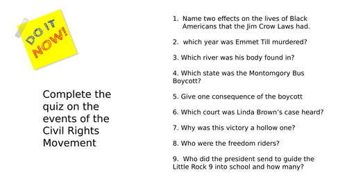 Civil Rights scheme of work | Teaching Resources