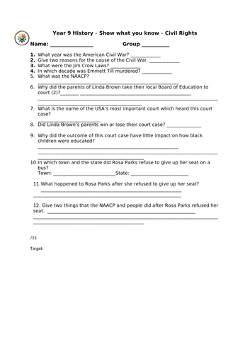 Civil Rights scheme of work | Teaching Resources