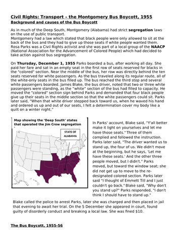 Civil Rights scheme of work | Teaching Resources