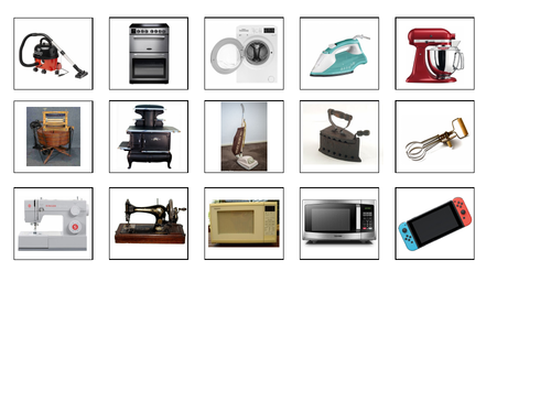 New and old household items sorting activity KS1 | Teaching Resources