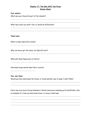 Harry Potter and the Philosopher's Stone Chapters 11-17 Reading ...