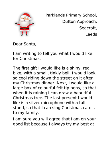 Writing a Letter to Santa KS1 | Teaching Resources