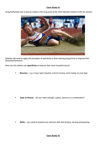 Principles of Training - GCSE Physical Education - AQA | Teaching Resources