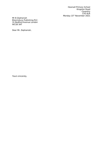 Benjamin Zephaniah - 3 week English unit - formal letters - Year 6 ...