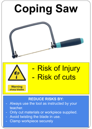 Workshop Safety Poster Pack Hand Tools | Teaching Resources
