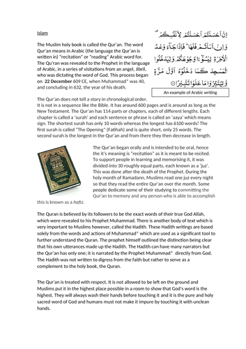 History of the Muslim Texts | Teaching Resources