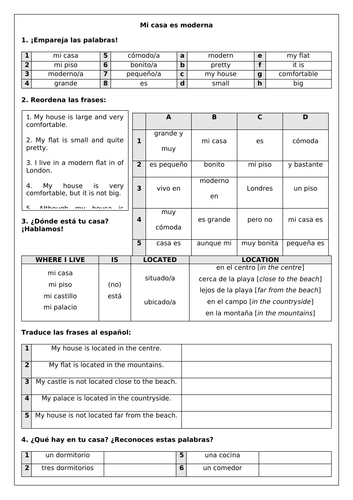 Spanish My house - mi casa KS3 | Teaching Resources