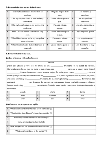 Spanish My house - mi casa KS3 | Teaching Resources