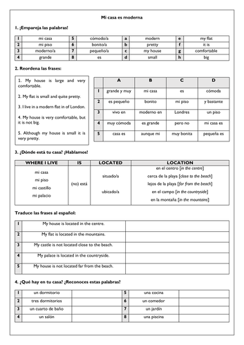Spanish GCSE Bumper Bundle: House, Home, Chores, Pocket Money & Daily ...