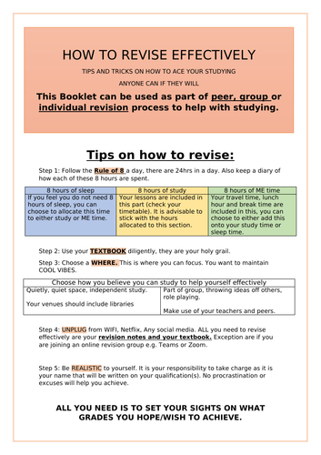 Effective Revision Tips for Any Exam | Teaching Resources