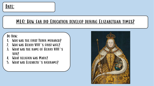 GCSE Edexcel Early Elizabethan England complete and fully resourced ...