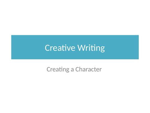 Creating a Character - Show, Don't Tell | Teaching Resources