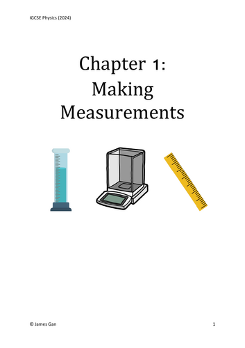 (Chapter 1/25) IGCSE Physics - Making Measurement [2024-2026] | Teaching Resources