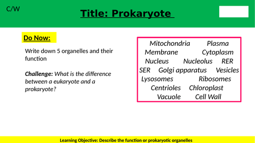 BTEC Applied Science Unit 1- Prokaryotic Cells | Teaching Resources
