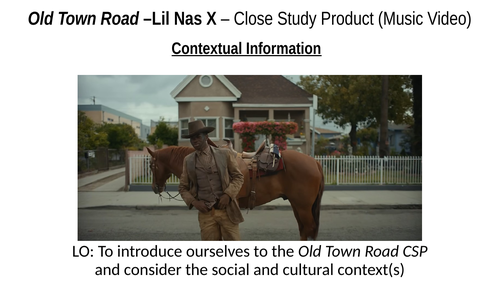 Lil Nas X - Old Town Road Media A Level CSP | Teaching Resources