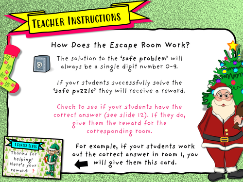 Christmas Escape Room | Teaching Resources