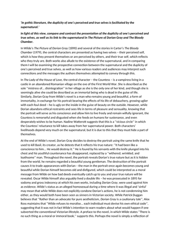 A Level Literature Coursework guide | Teaching Resources