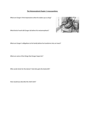 Metamorphosis - Franz Kafka - Five week Unit of work | Teaching Resources