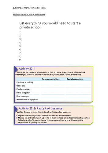 All Cambridge International GCSE Business Units 1-6 PPTs and Worksheets ...