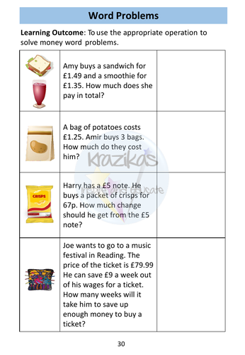 Money Workbook - Functional Skills Maths - Entry Level 3 | Teaching ...