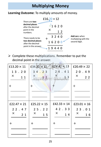 Money Workbook - Functional Skills Maths - Entry Level 3 | Teaching ...