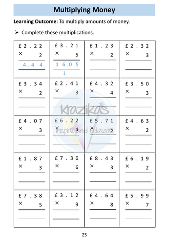 Money Workbook - Functional Skills Maths - Entry Level 3 | Teaching ...